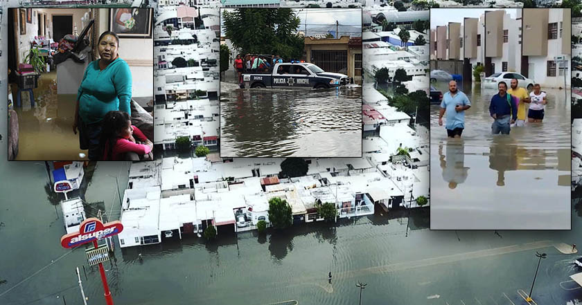 Torreón en emergencia; derrumbes e inundaciones por lluvias