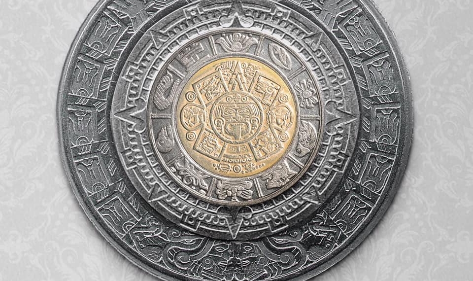 ¿Sabías que puedes formar un calendario azteca con las monedas mexicanas?