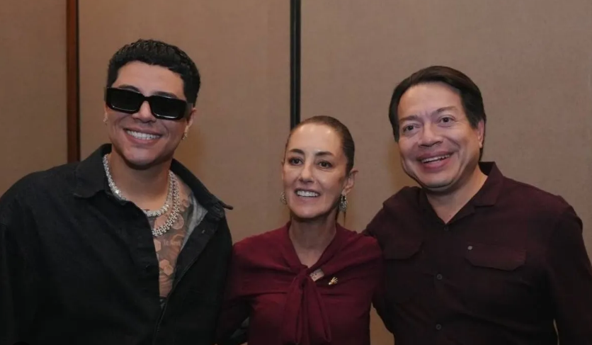 Encuentro musical y político: Claudia Sheinbaum y Edwin Caz envían ...